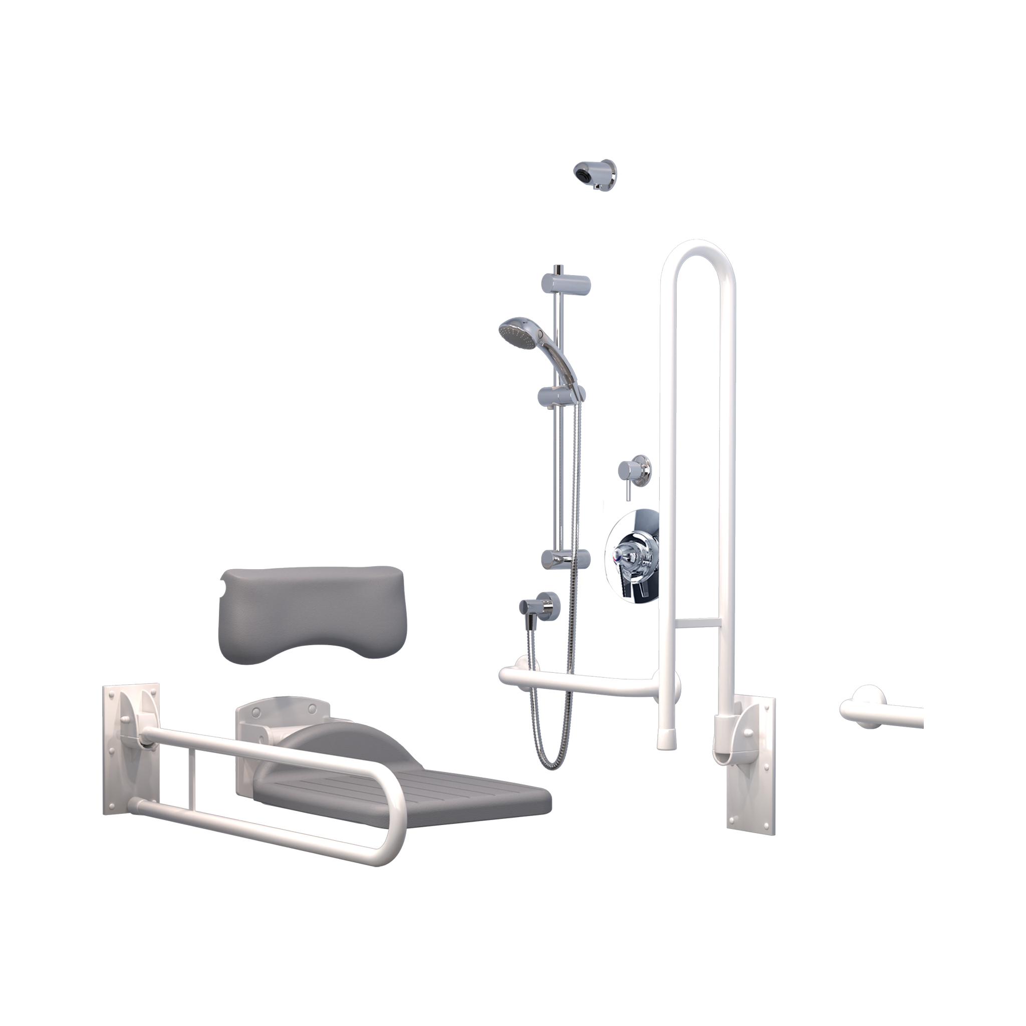 Doc M Shower Pack With Rails And Concealed TMV3 Shower - Intatec