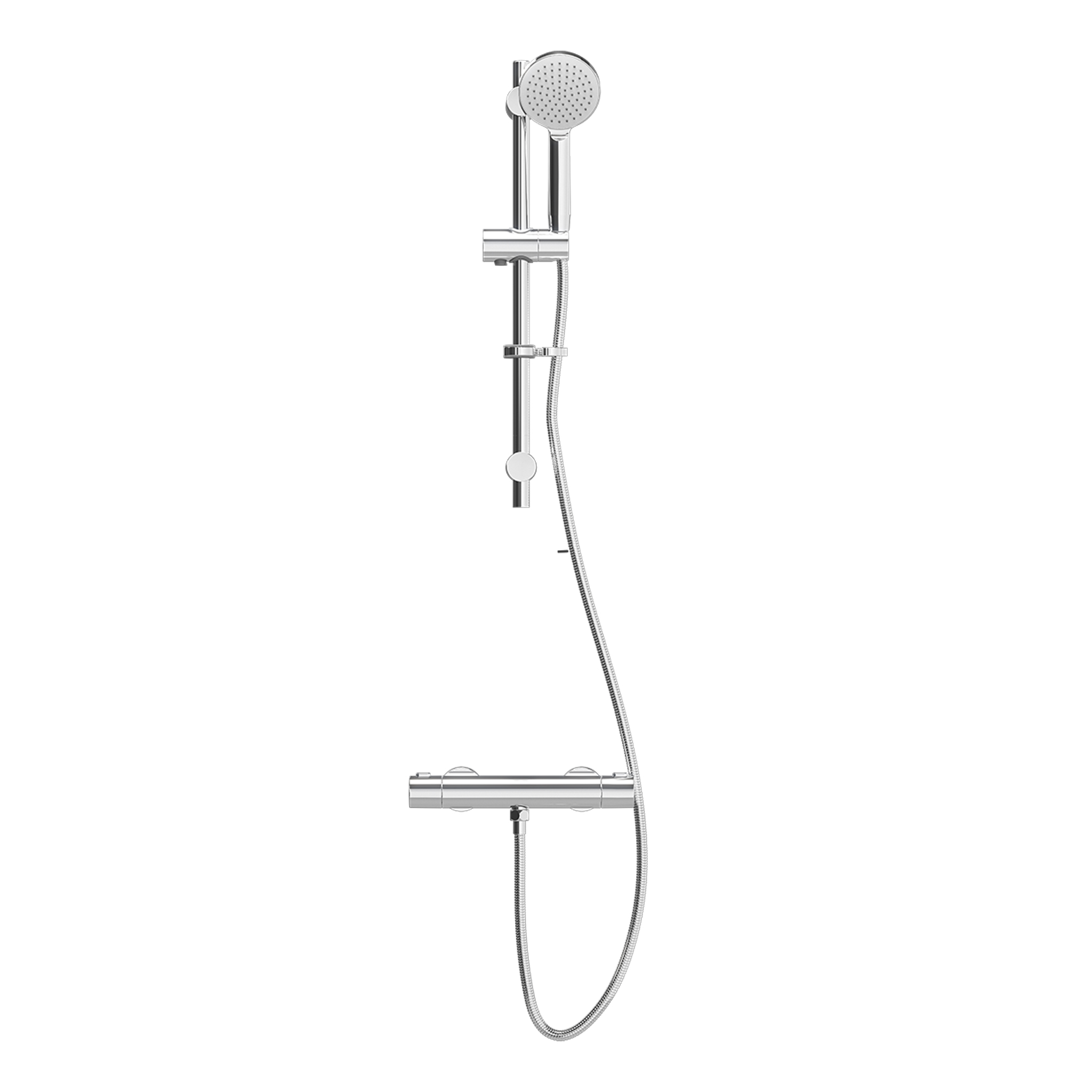 Enzo Single Outlet Thermostatic Shower With Flexible Riser Kit And ...