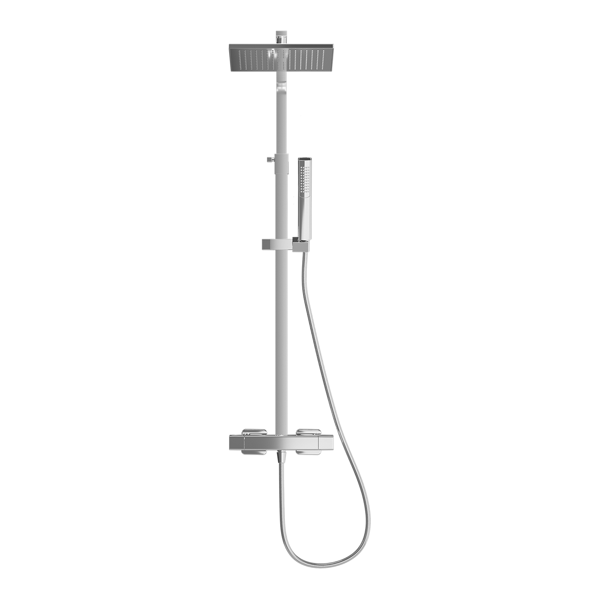 Mio Safe-Touch Dual Outlet Thermostatic Shower With Telescopic Riser ...
