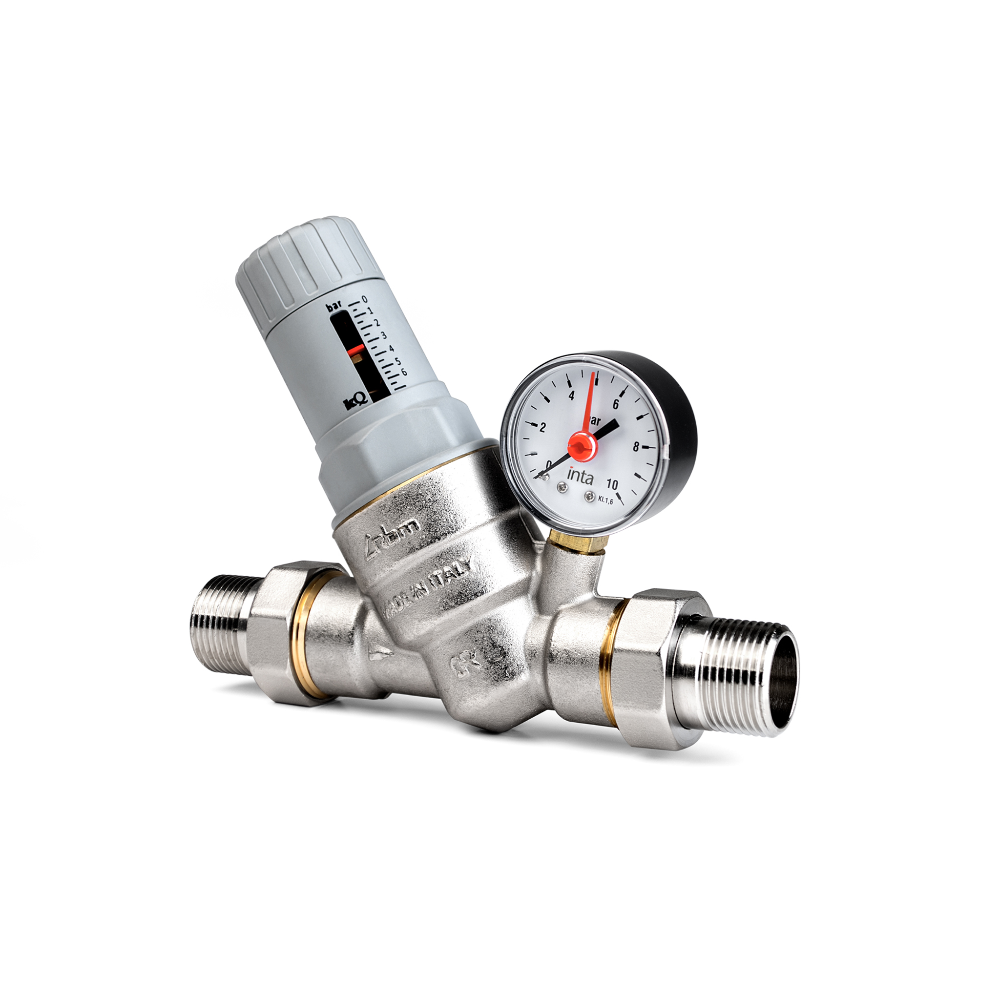 Screwed Iron Dial-Up Pressure Reducing Valve With Gauge - Intatec